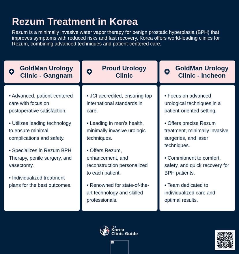 Rezum Treatment in Korea | Best Clinics, Costs, Procedure Types & More